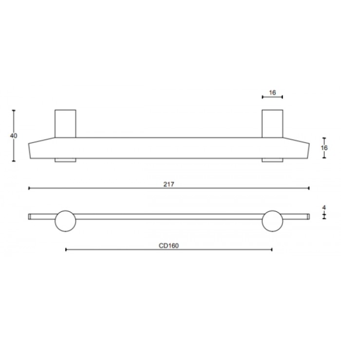 Meubelgrepen : Meubelgreep Tense BB25/160 mat zwart kopen?